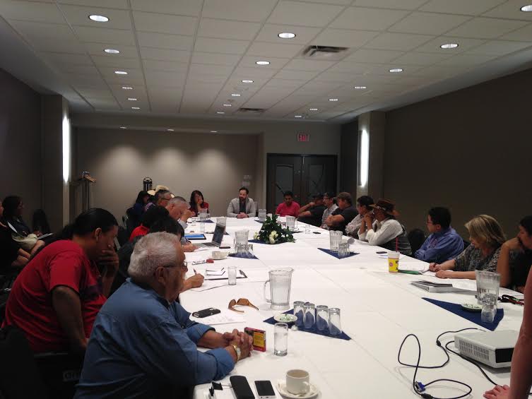 Elder Richard Ananas at FSIN Chief's Meeting, May, 2015